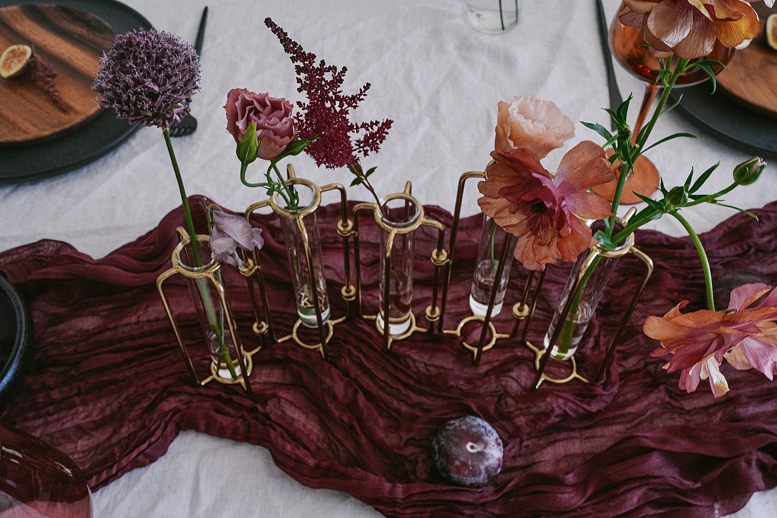 Holiday Tablescape for Fall + Ikebana Arrangement