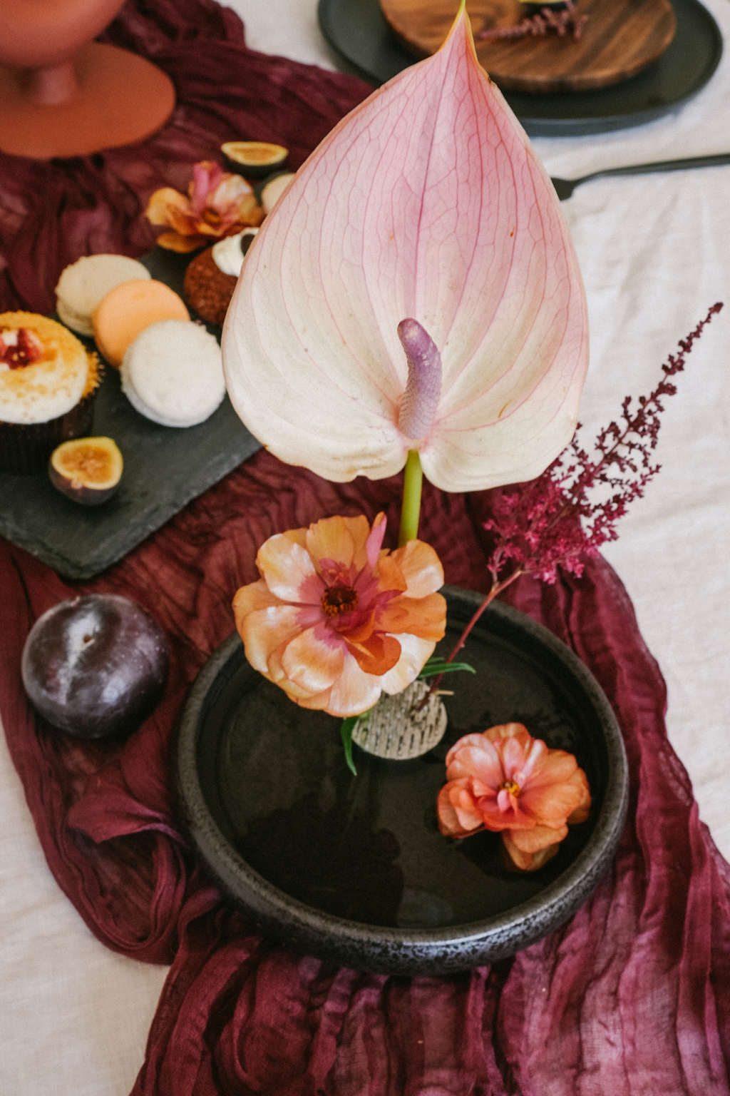 Holiday Tablescape for Fall + Ikebana Arrangement