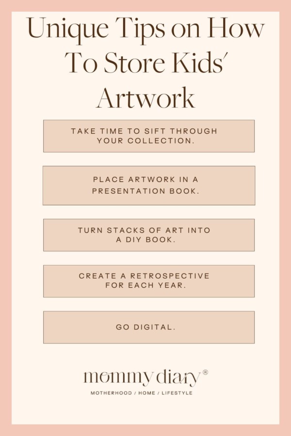 Unique Tips On How To Store Kids Artwork | Mommy Diary