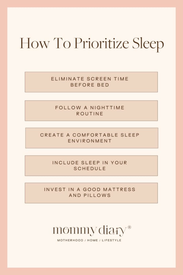 How To Prioritize Sleep | Mommy Diary